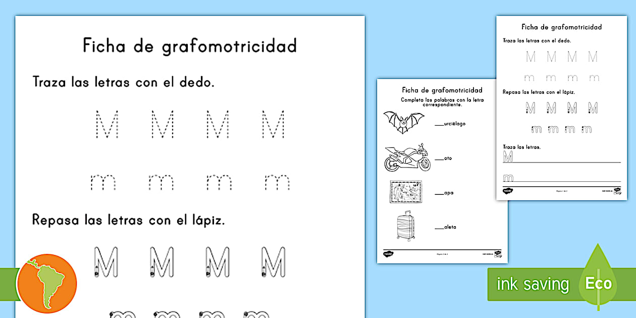 Ficha de actividad: La letra M - Twinkl