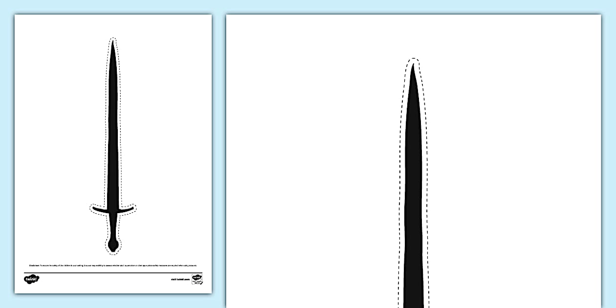 Sword Silhouette Cut-Out