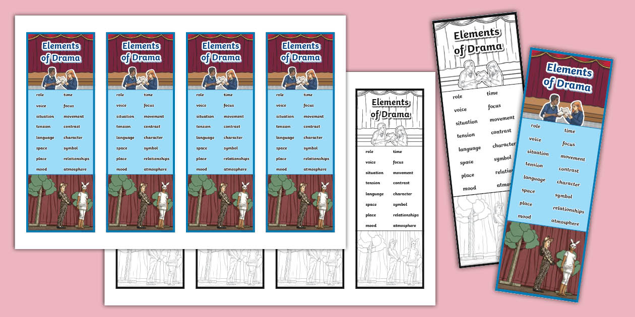 Elements of Drama Bookmark Checklist (teacher made) - Twinkl