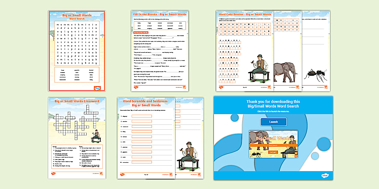 Interesting Words Pack: Big/Small Words