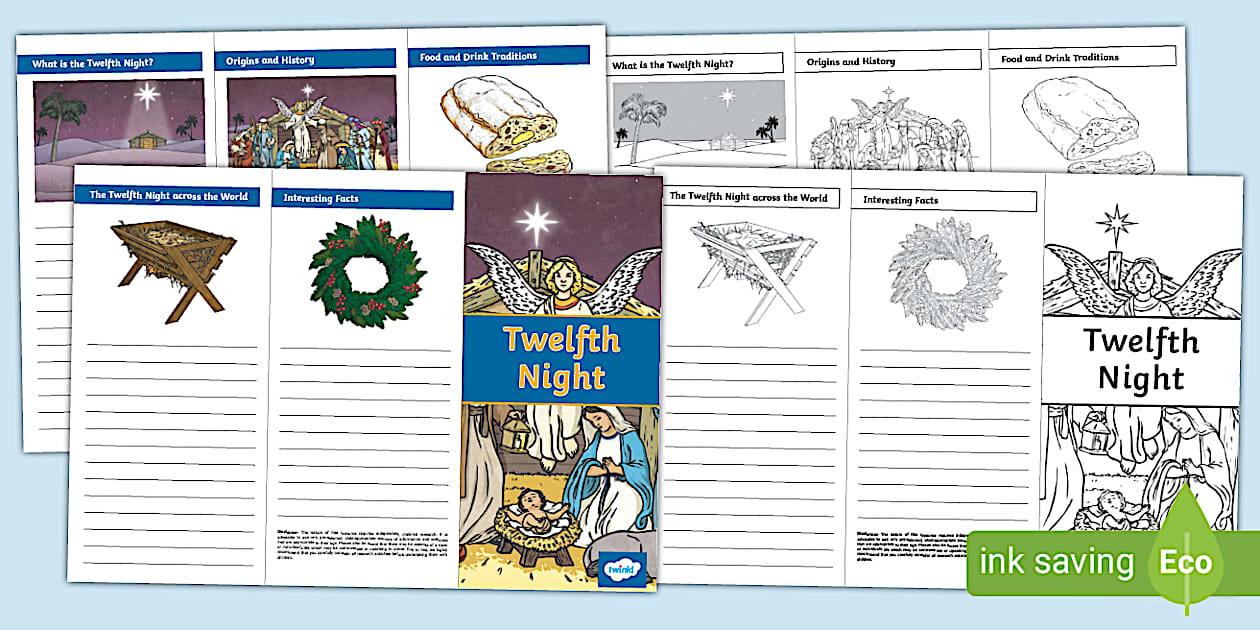 Twelfth Night Leaflet Template (teacher made) - Twinkl