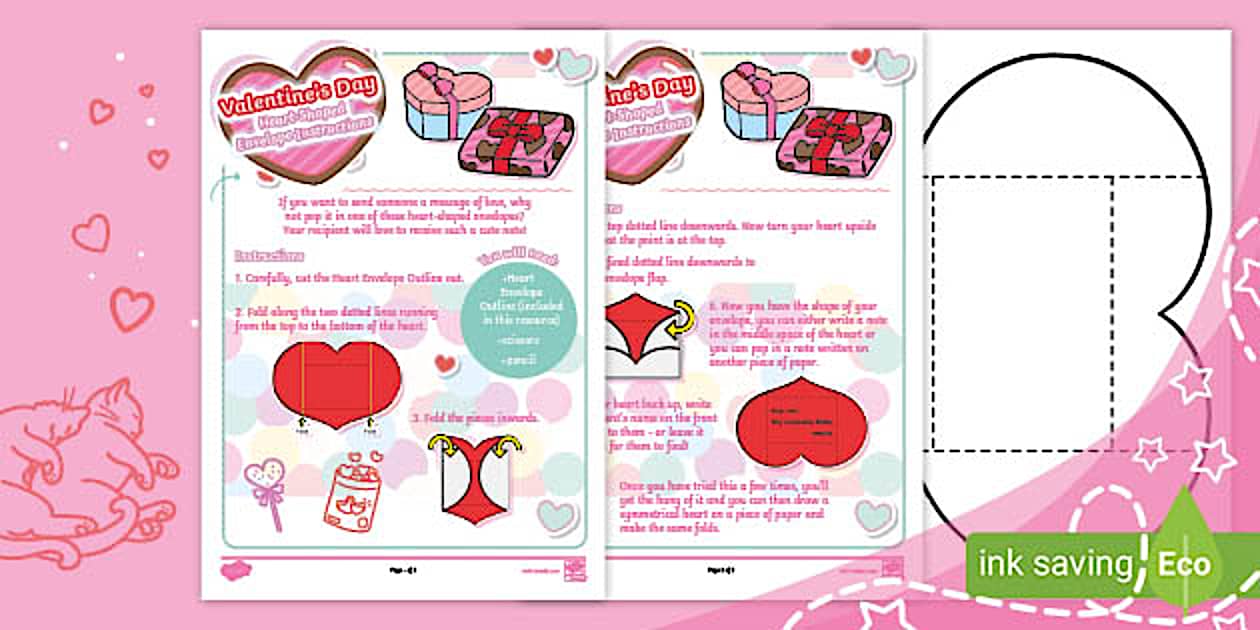 Valentine's Day: Heart-Shaped Envelope Instructions