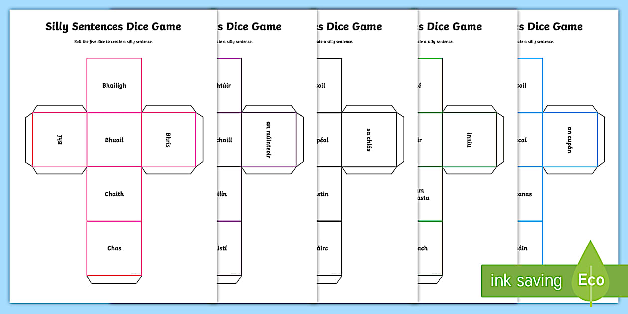 Silly Sentences Dice Game (professor feito) - Twinkl