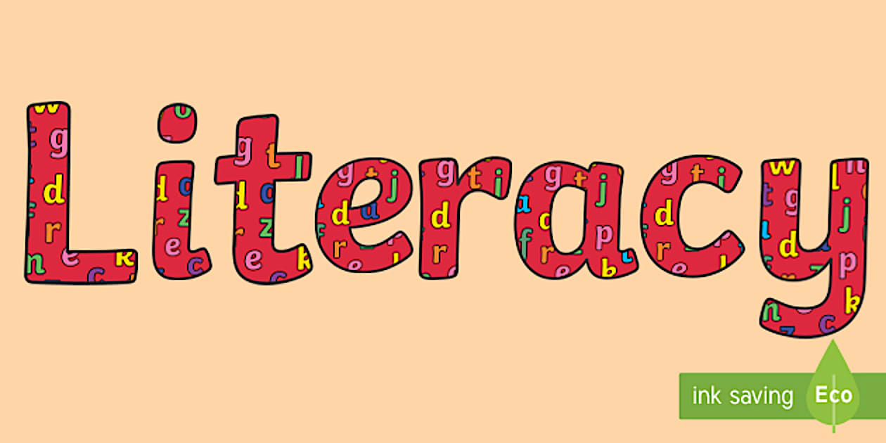 Red Literacy Display Lettering (teacher made) - Twinkl