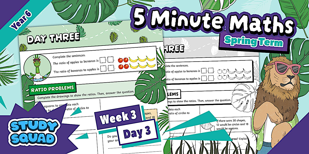👉 Study Squad 5 Minute Maths - Year 6 Spring - Week 3 Day 3