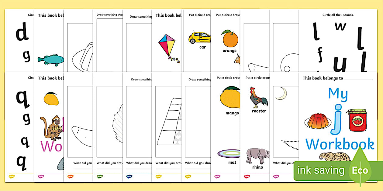 *My Letter 'j-r' Booklet (K1) * (teacher made) - Twinkl