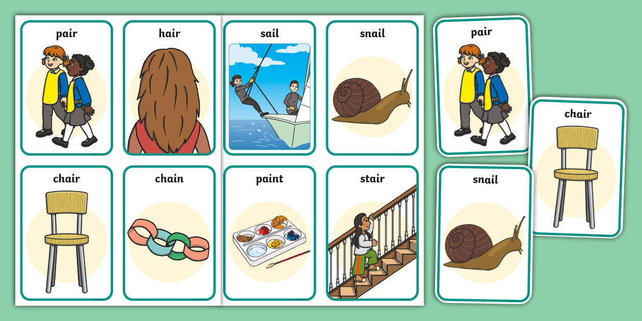 'ai' Word Flashcards (teacher made) - Twinkl