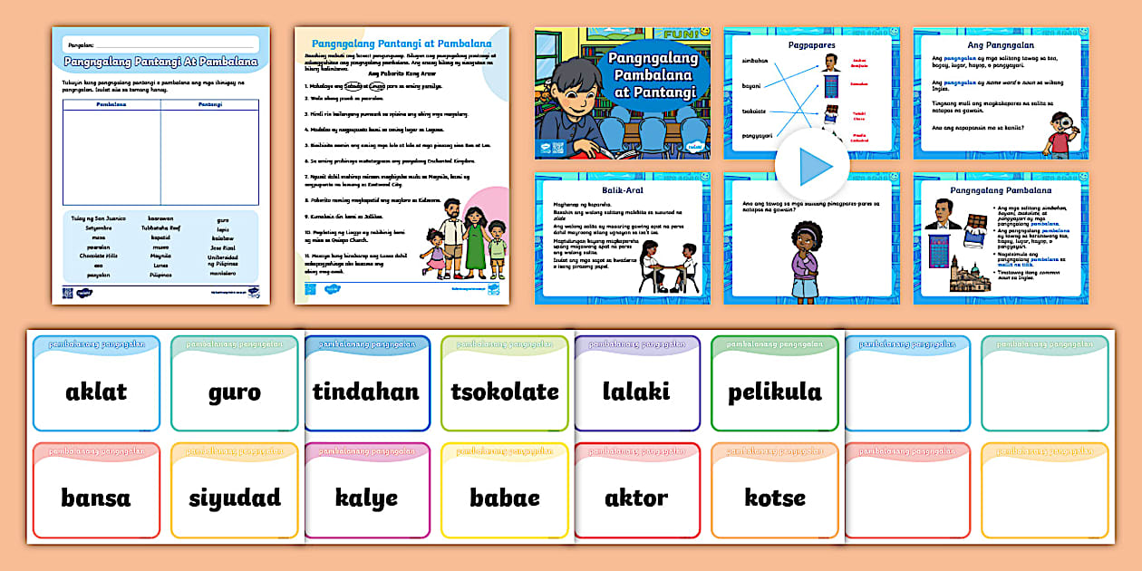 Grade 1: Pangngalang Pantangi at Pambalana Resource Pack | Grade 1 | Twinkl