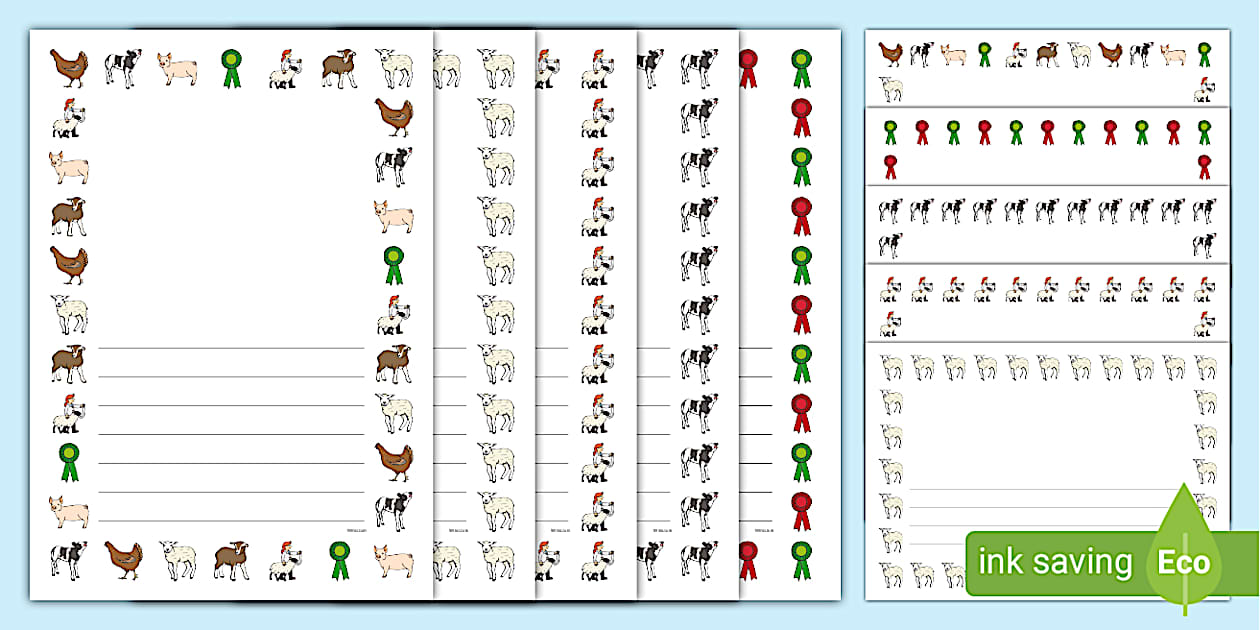 Editable Calf Club Page Border Pack (teacher made) - Twinkl