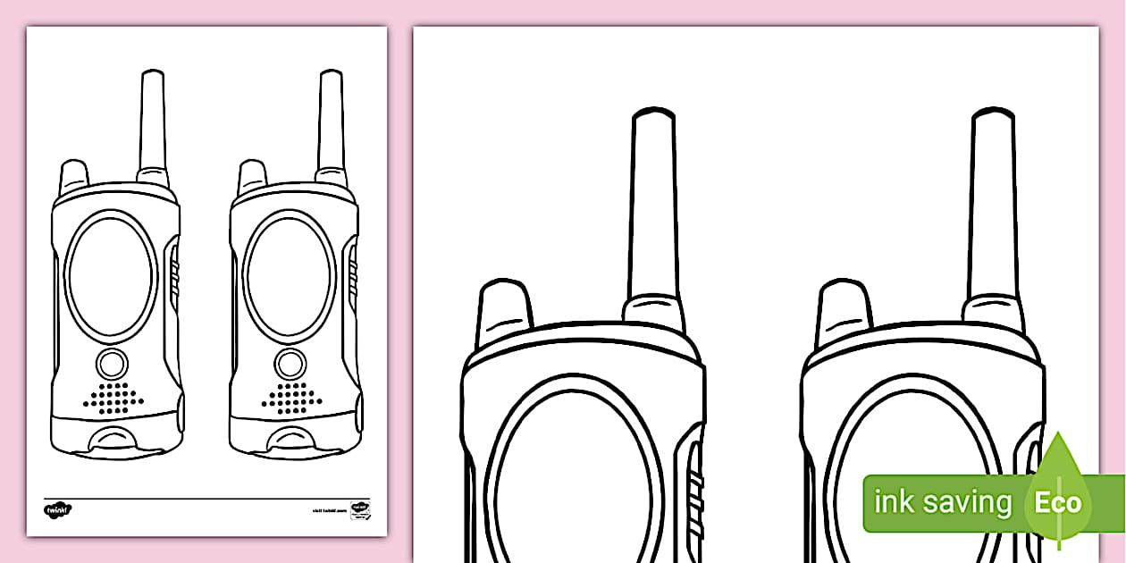 Walkie-Talkie Colouring Sheet – Colouring – Twinkl