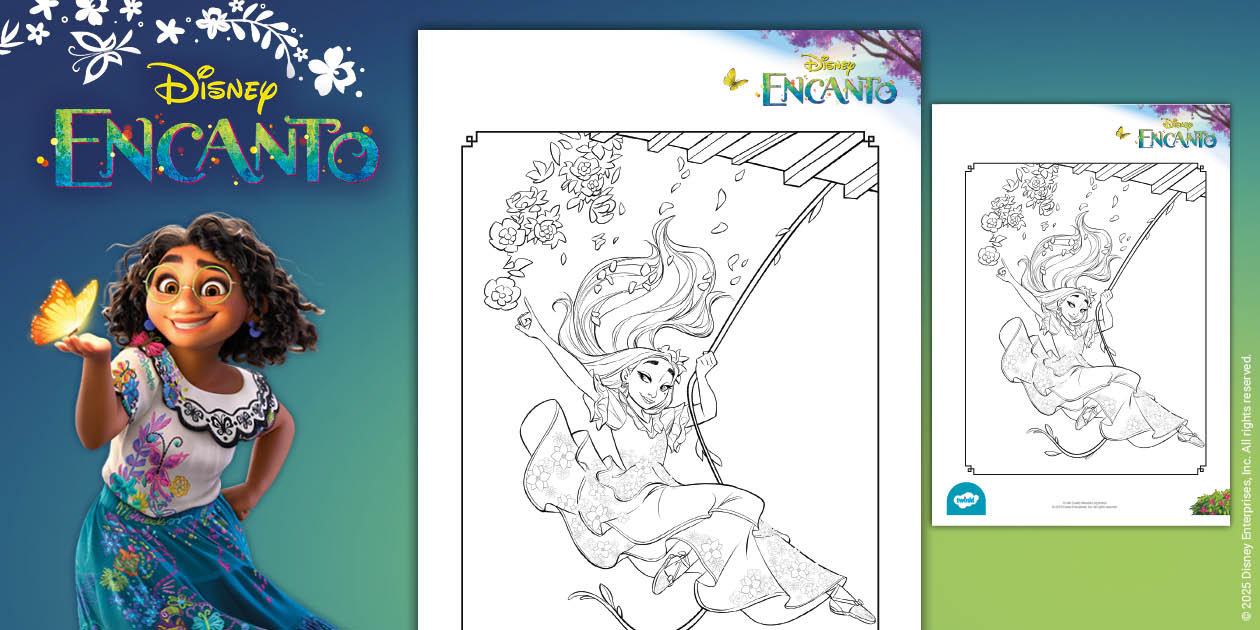 Encanto: Isabela Colouring Page (teacher made) - Twinkl
