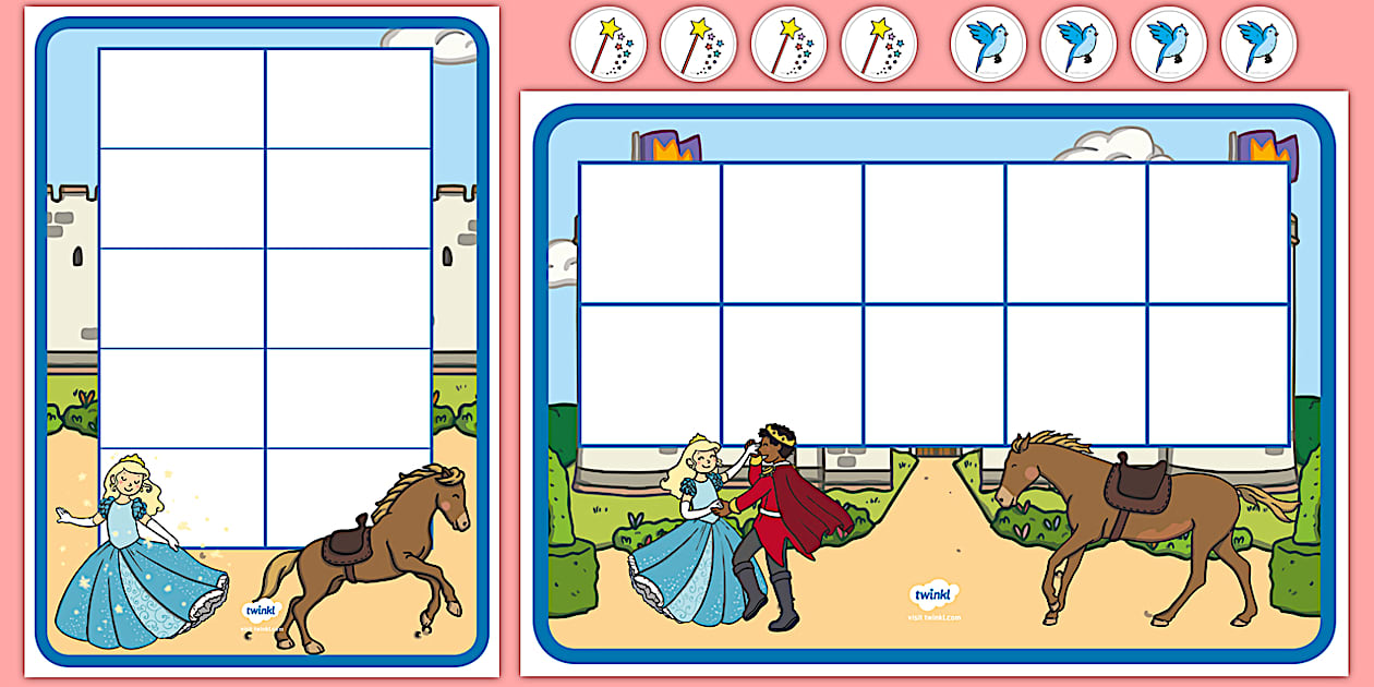 Princess Ten Frame and Counters Resource Pack (teacher made)