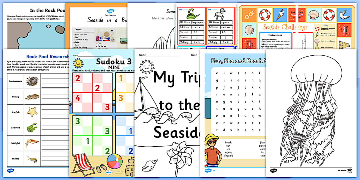 Summer Fun in the Holidays: At the Seaside Activity Booklet