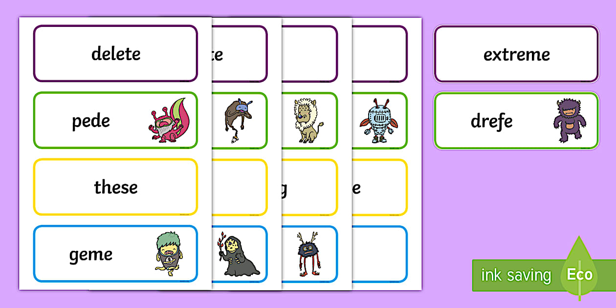 Cursive Phase 5 e_e Split Digraph Flashcards Real and Nonsense e_e Words