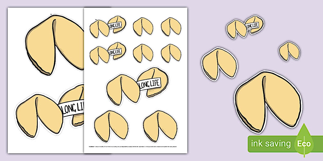 Fortune Cookie Cut-Outs (teacher made) - Twinkl