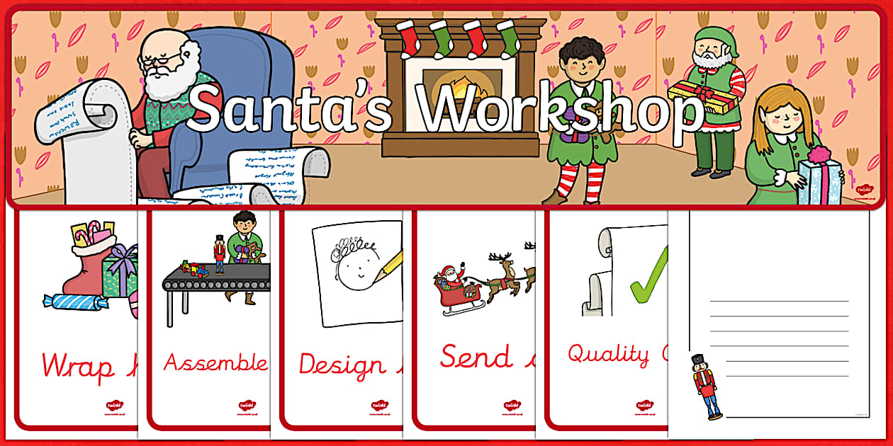 Santa's Christmas Workshop Themed Role Play Pack - christmas