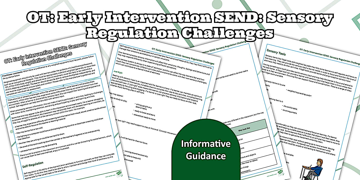 OT: Early Intervention SEND: Sensory Regulation Challenges