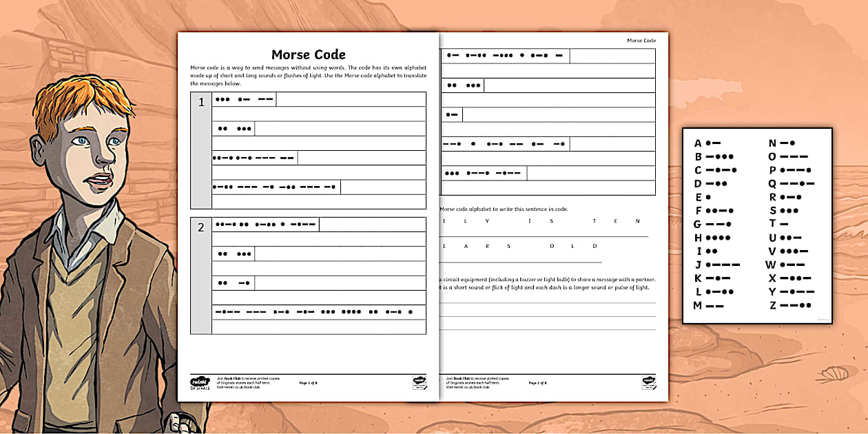 Editable 'Code-Cracking for Beginners' Morse Code Worksheet
