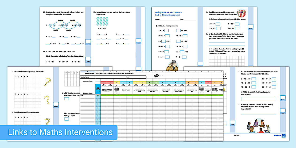 👉 Y3 Multiplication and Division End-of-UnitAssessment