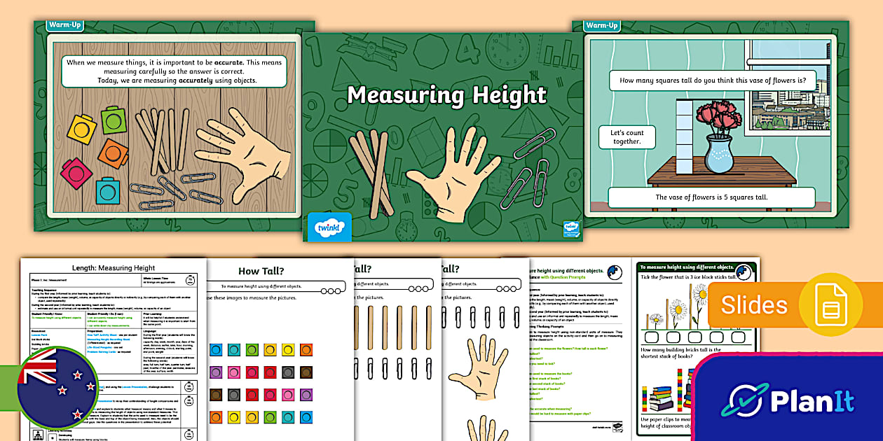 Measure Length with Non-Standard Units (Measuring Height) Lesson 1