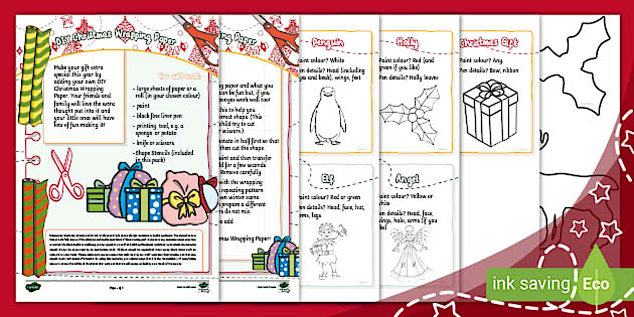 DIY Christmas Wrapping Paper (teacher made) - Twinkl