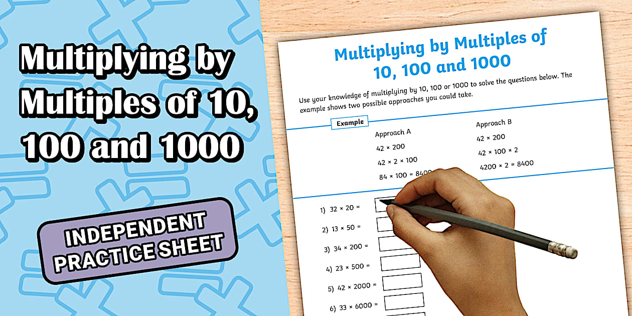 👉 Multiplying by Multiples of 10, 100 and 1000 Worksheet - KS2