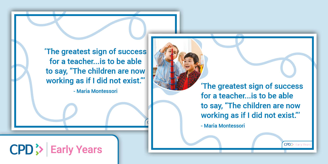 Maria Montessori | Quote 3 | Poster (teacher made) - Twinkl
