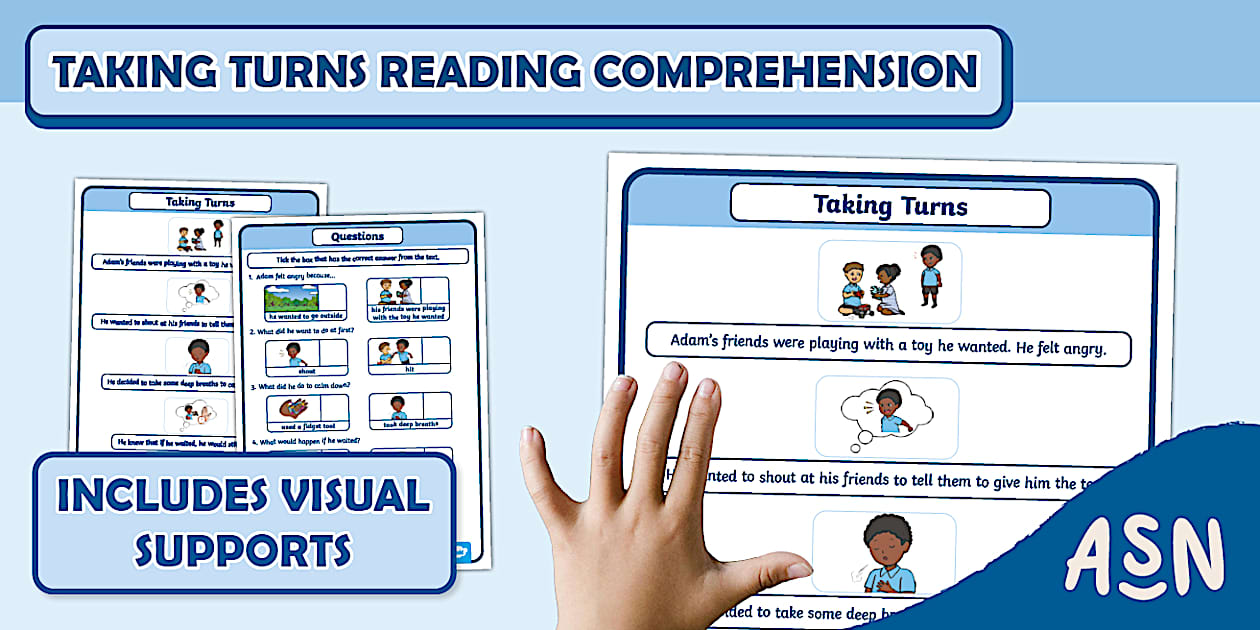 Taking Turns Reading Comprehension with Visual Supports