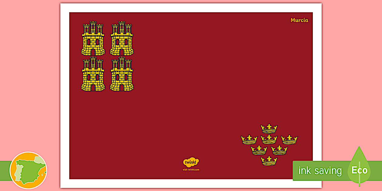 Póster: La bandera de Murcia (Hecho por educadores)