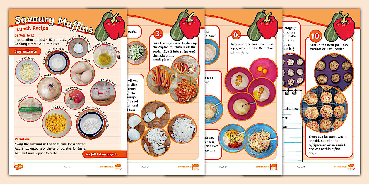 Savoury Muffins Lunch Recipe | EYLF Healthy Eating - Twinkl