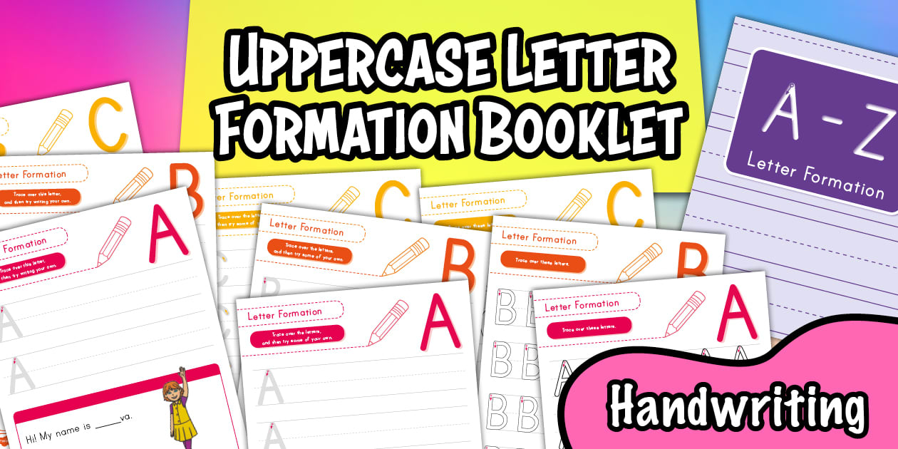 Uppercase Letter Formation Handwriting Practice Booklet