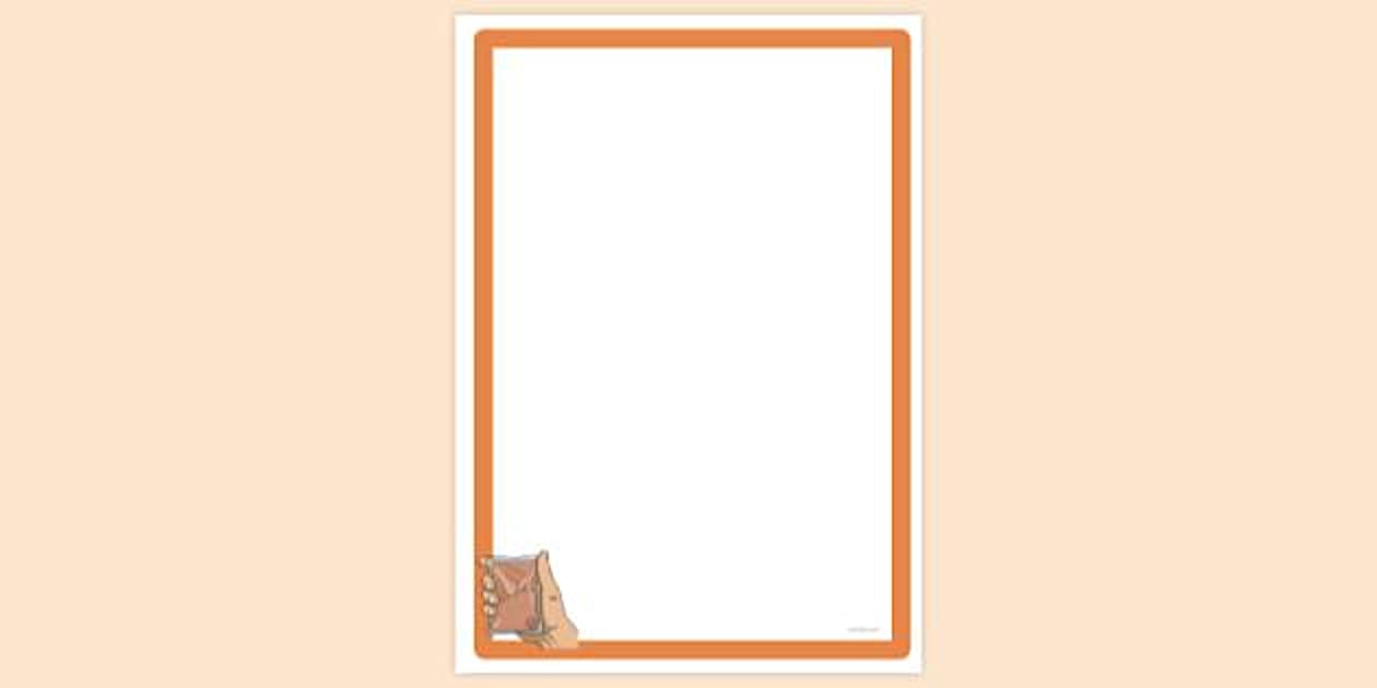 Simple Blank Hand Warmer Packet Page Border | Twinkl