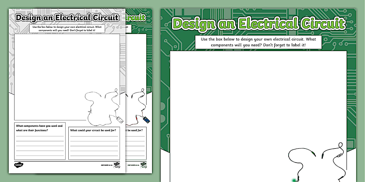 Design an Electrical Circuit Worksheet (teacher made)