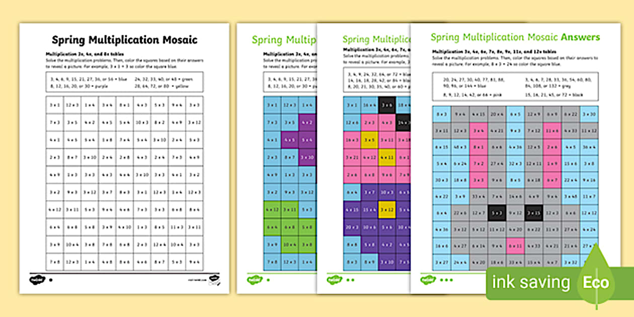 Spring Mosaics | 5th Grade Math Resource | Twinkl USA