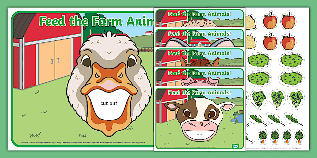 Feed the Farm Animal Counting Game (teacher made) - Twinkl
