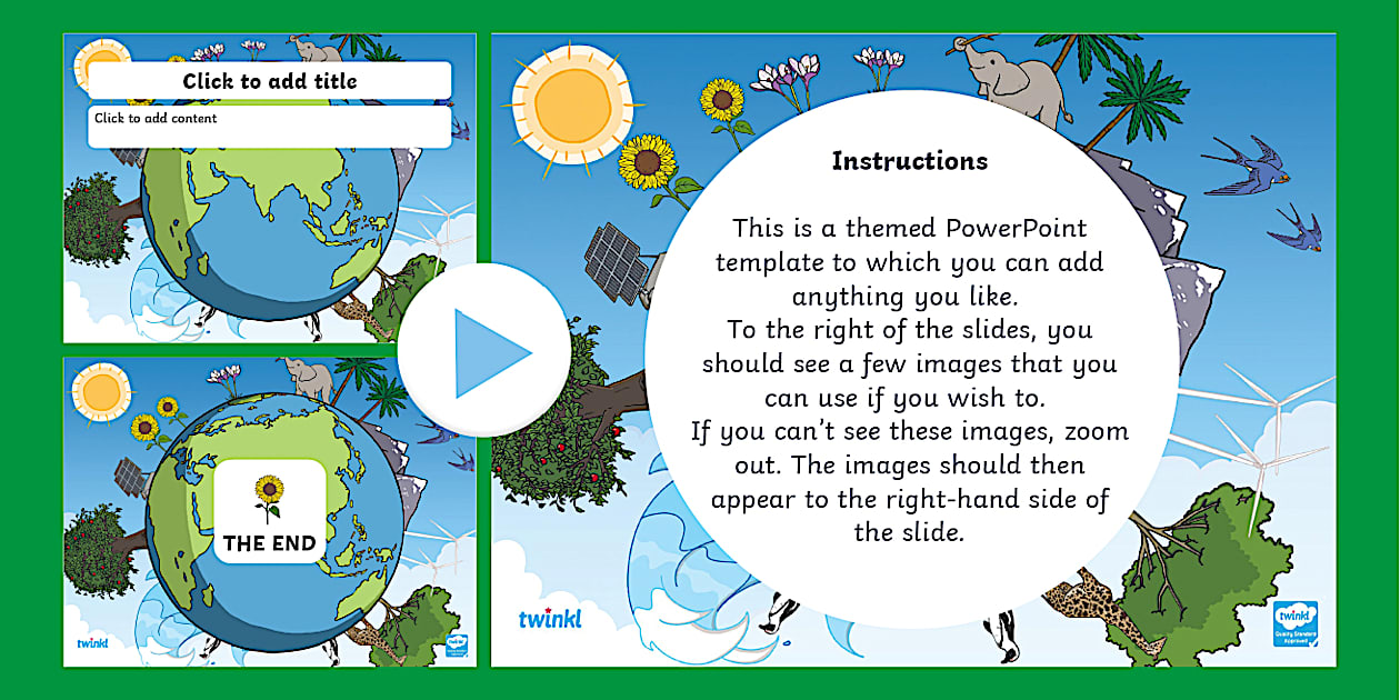 Environment PowerPoint Template (teacher made) - Twinkl