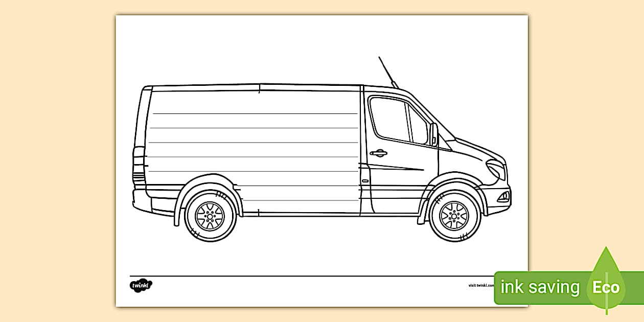 Van Writing Template (teacher made) - Twinkl