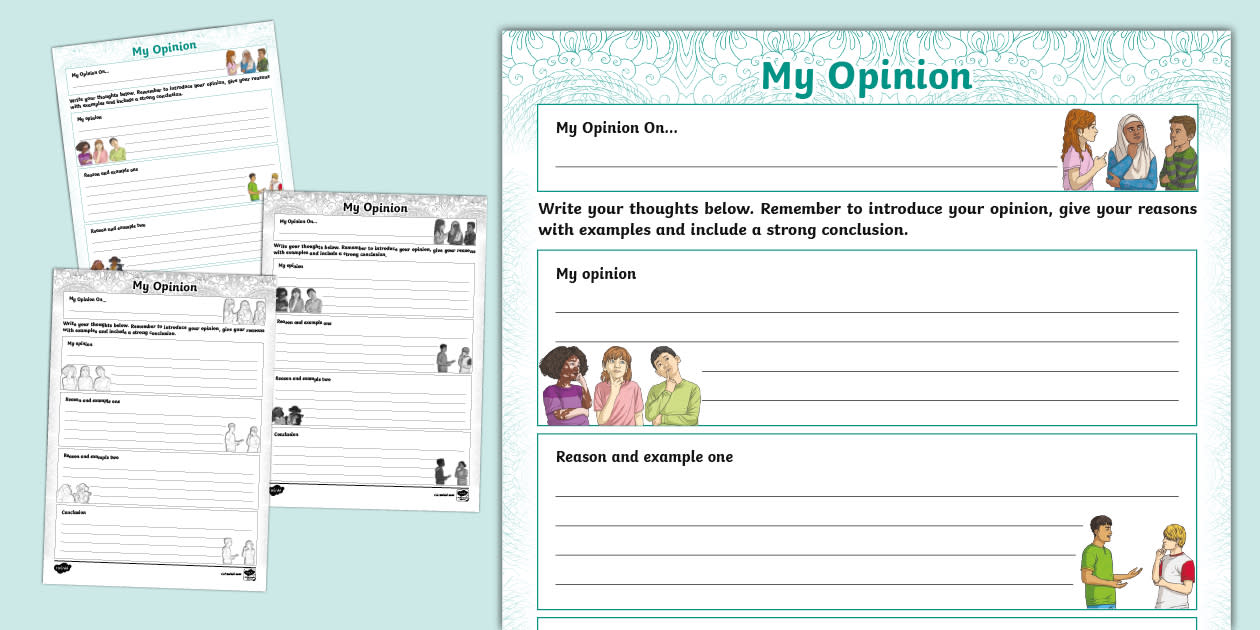 Blank Opinion Writing Template - Twinkl English - Twinkl