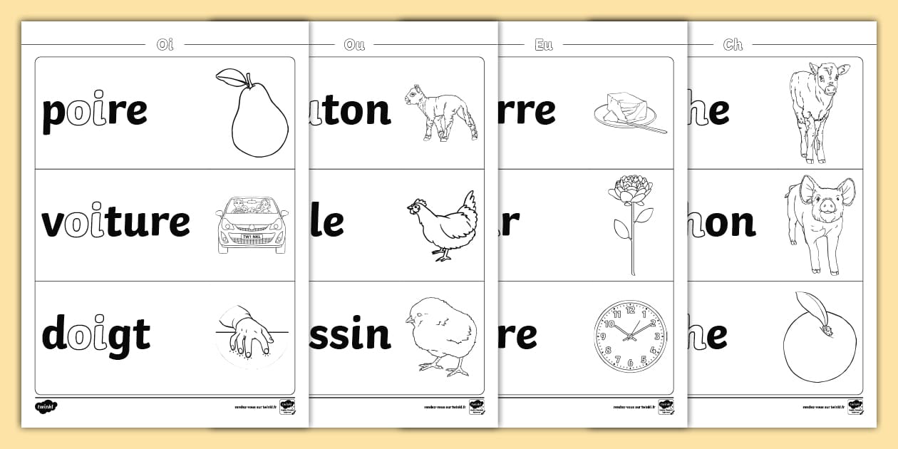 Coloriages : Les sons - Twinkl Coloriages - Twinkl