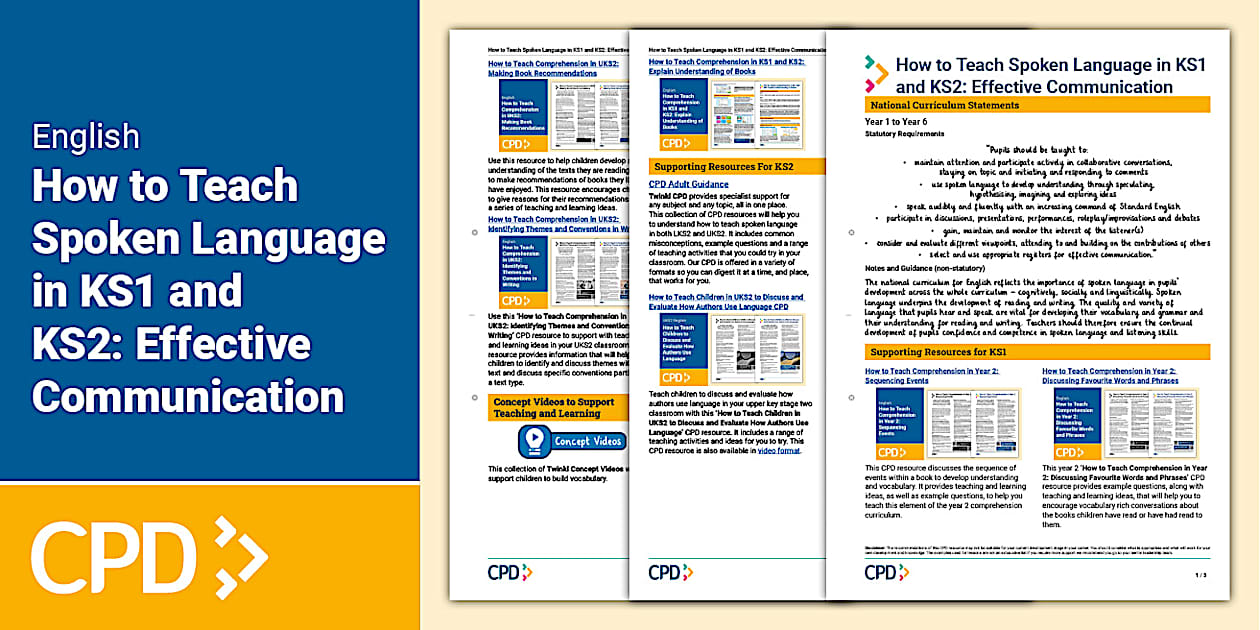 How to Teach Spoken Language in KS1 and KS2: Effective Communication