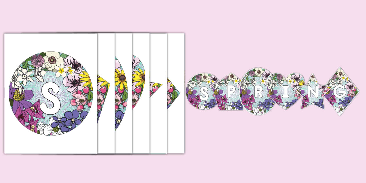 Spring Display Shapes - Twinkl display (teacher made)