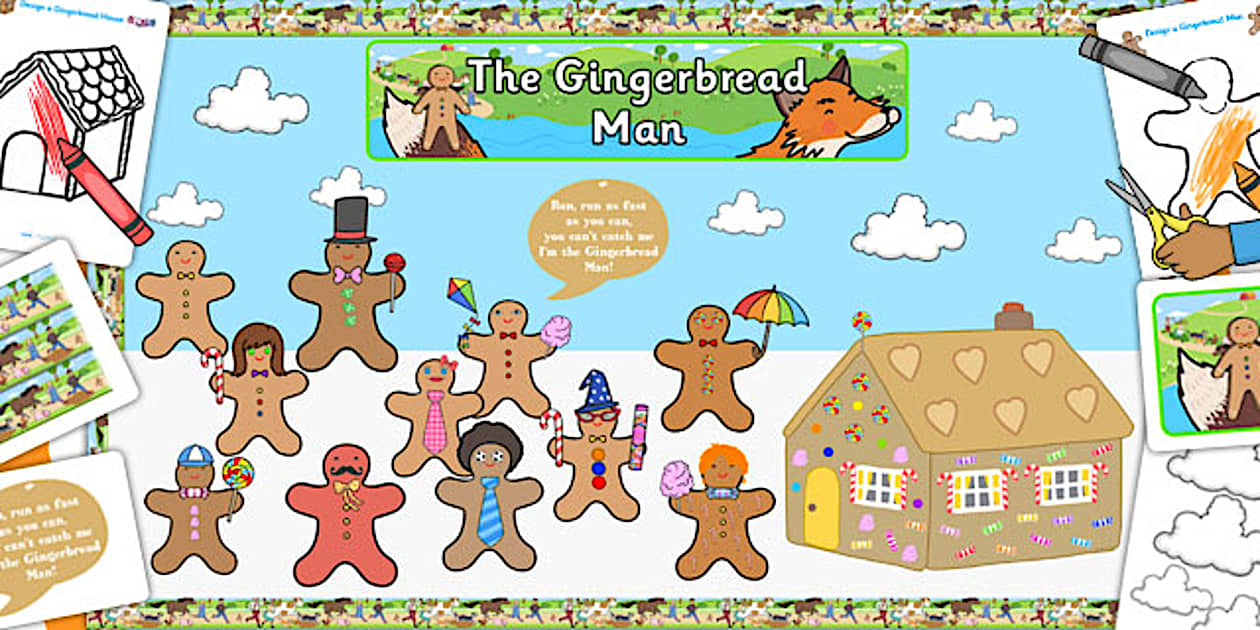 Ready Made Gingerbread Man Display Pack (teacher made)