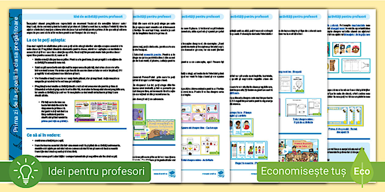 FREE! - Activități prima zi de școală clasa pregătitoare - Twinkl RO