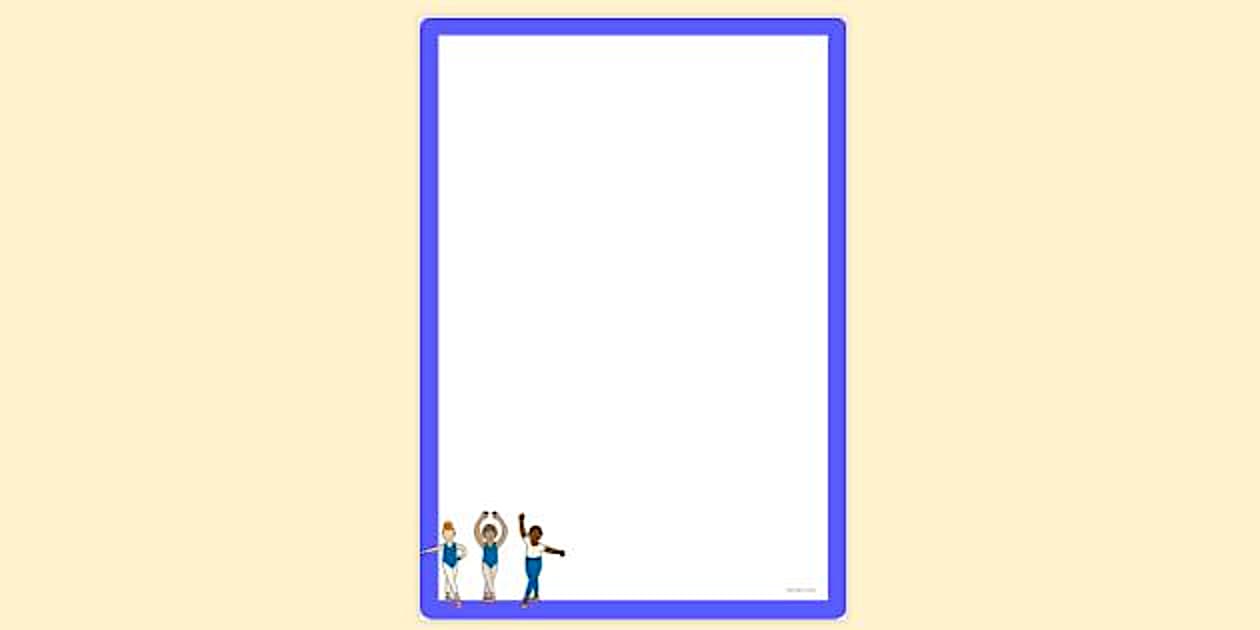 Simple Blank Ballet Page Border | Page Borders | Twinkl
