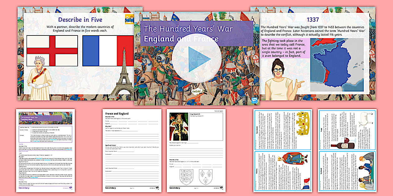 The Hundred Years' War: England and France Lesson Pack