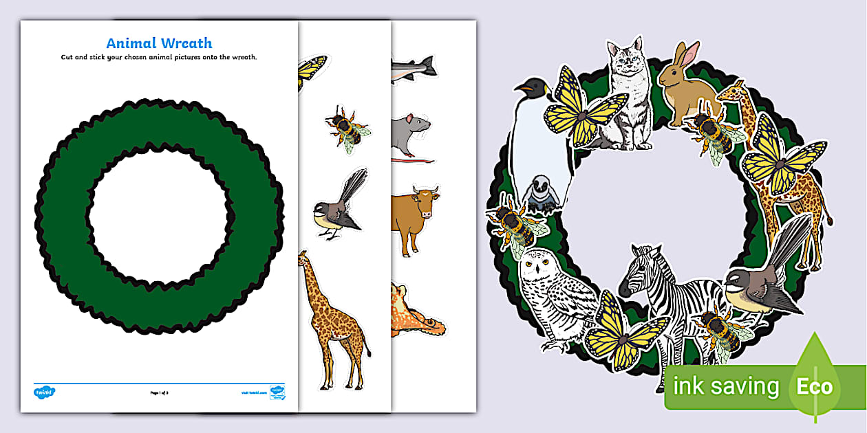 Awesome Animal Wreath Crafting Activity | Twinkl | KS1