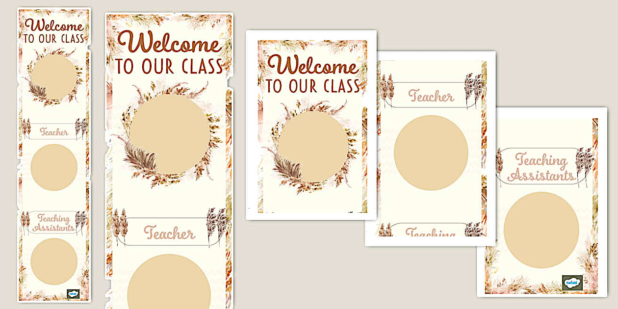 Boho Neutral Classroom Door Sign (teacher made) - Twinkl