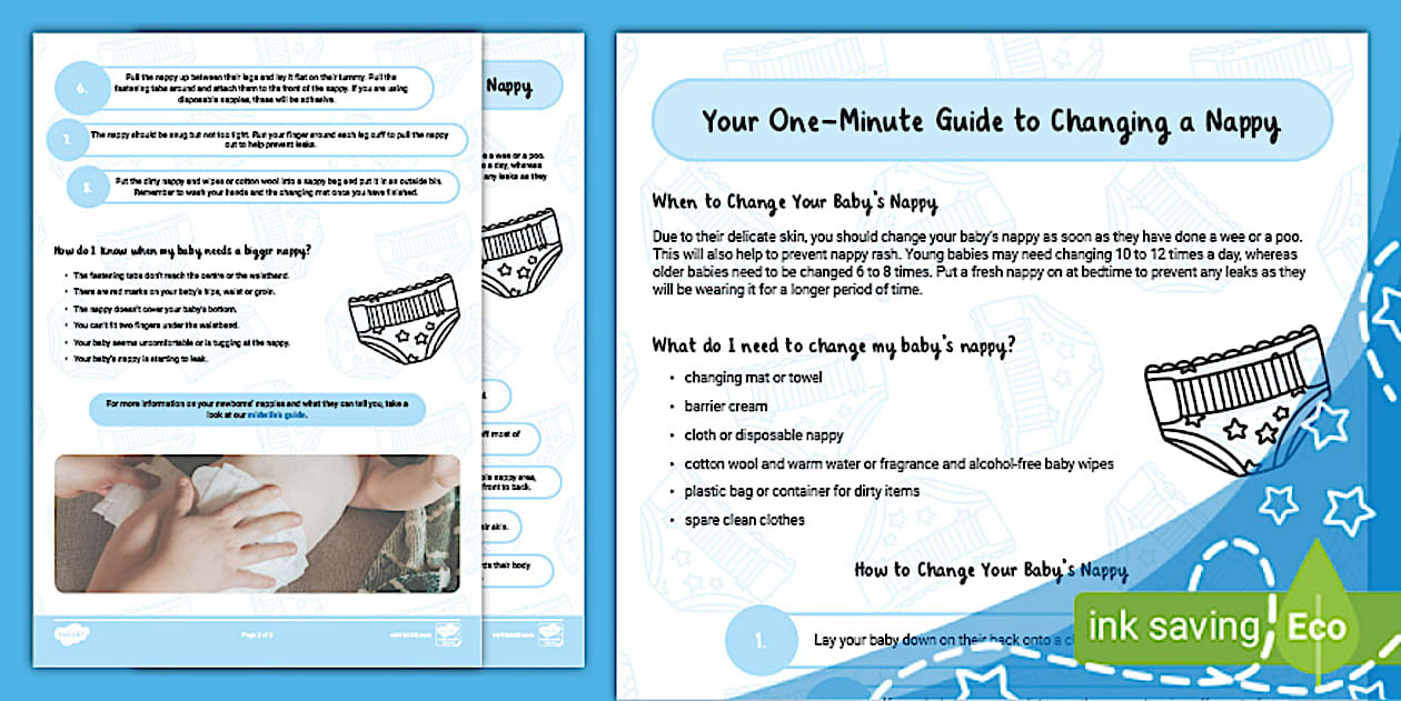 Your One-Minute Guide to Changing a Nappy (teacher made)