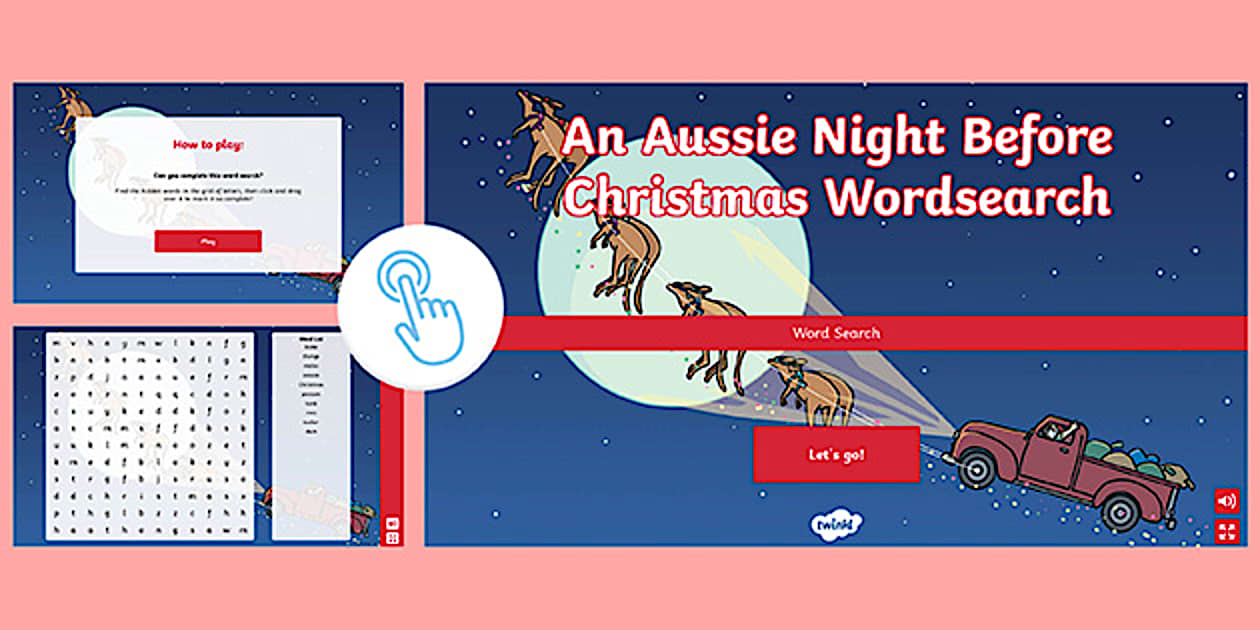 An Aussie Night Before Christmas Interactive Word Search Game