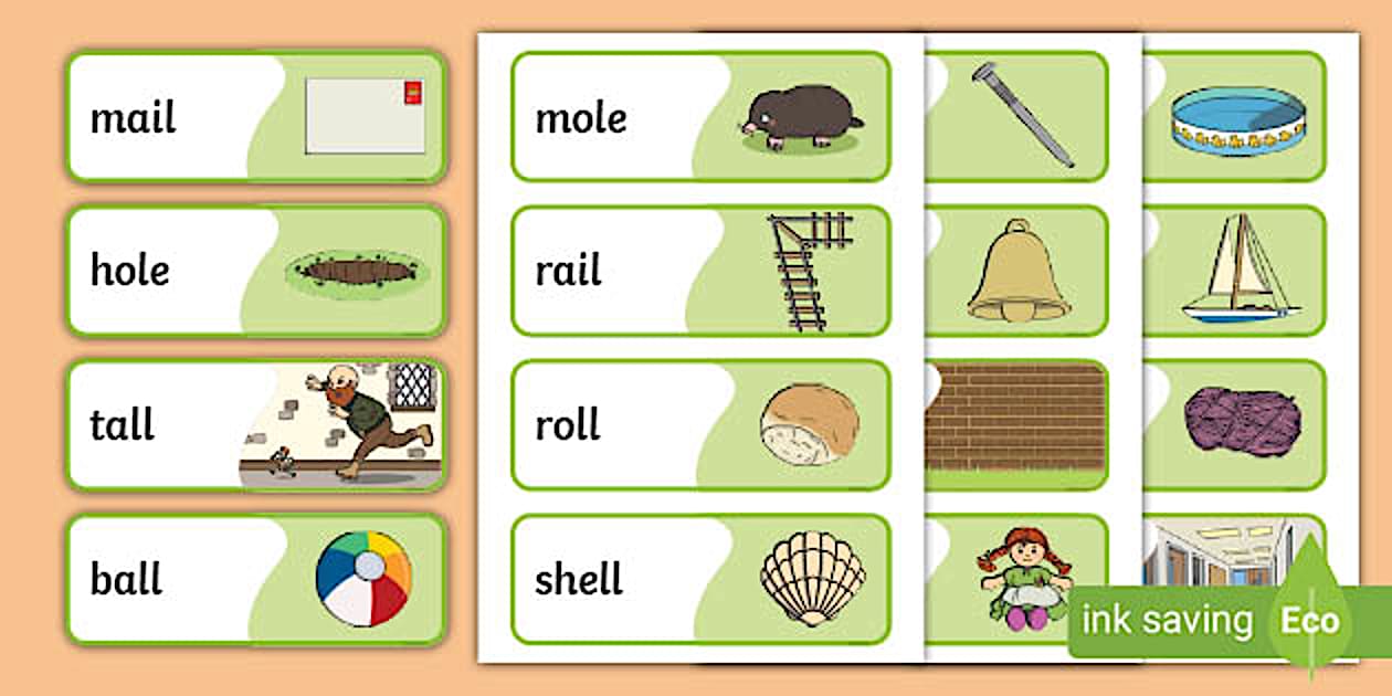 Cursive Final 'L' Sound Word Cards (Hecho por educadores)